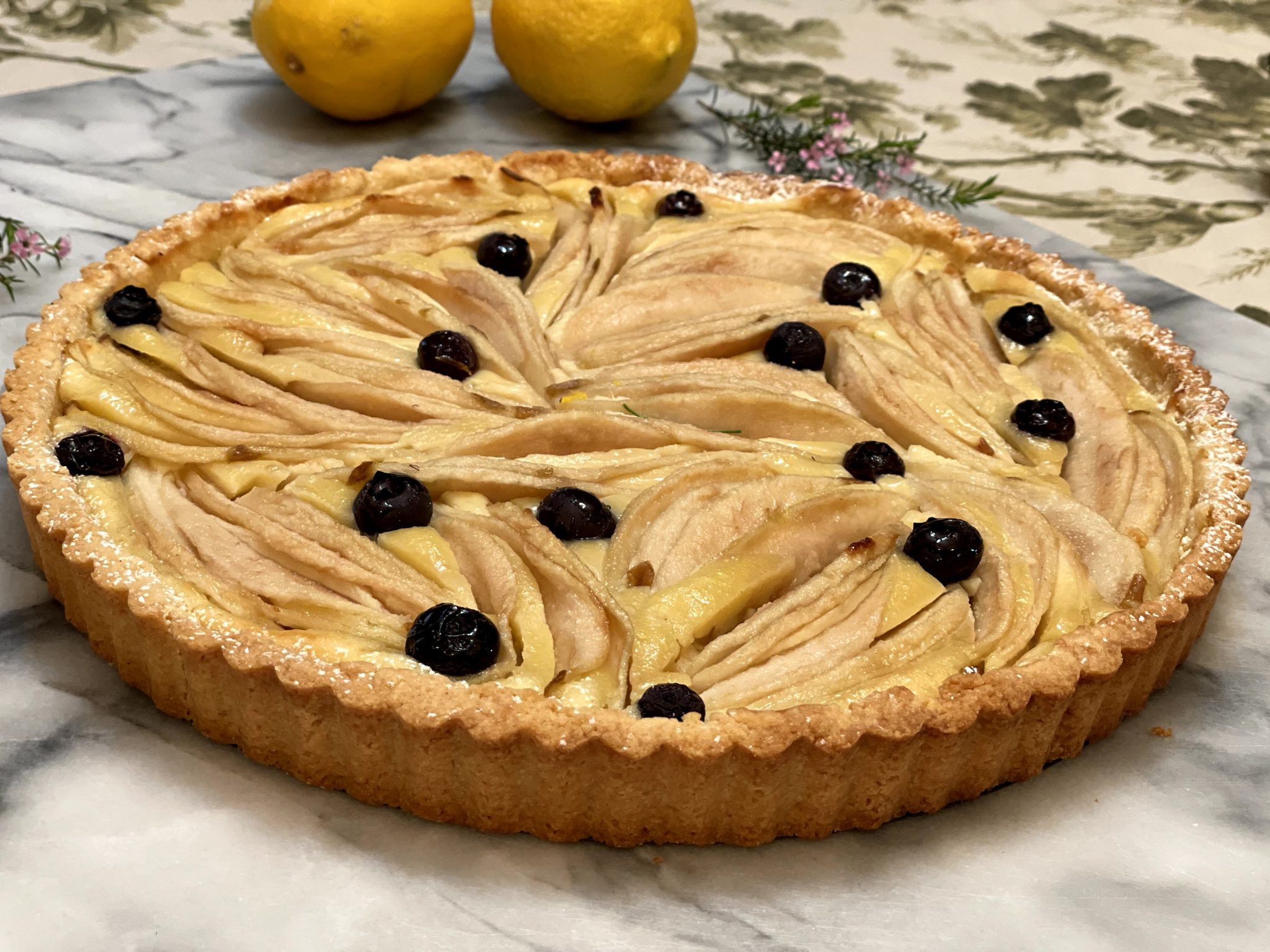 PEAR FRANGIPANE TART - sammywongskitchen